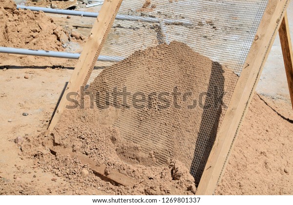 Sifting Sand Through Grid Construction Site Stock Photo (Edit Now ...