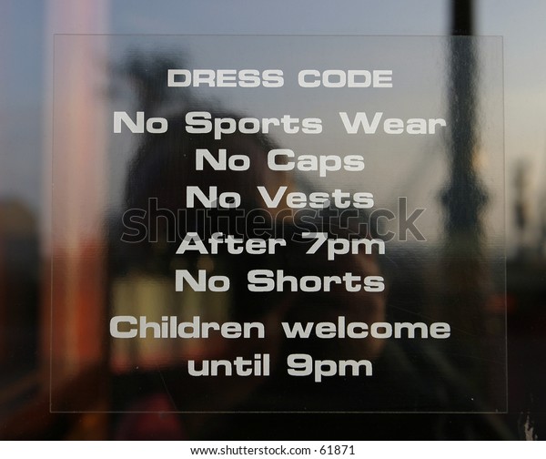 Sign Dress Code Stock Photo 61871 | Shutterstock