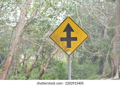 Sign Intersection Priority Placed On Arm Stock Photo 2202915405 ...