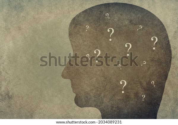 Silhouette Head Question Marks Stock Photo 2034089231 | Shutterstock
