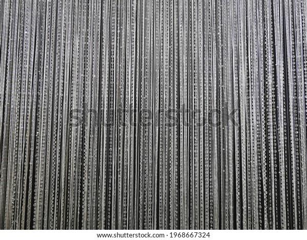 Silver Background Lines Hanging Down Stock Photo (Edit Now) 1968667324