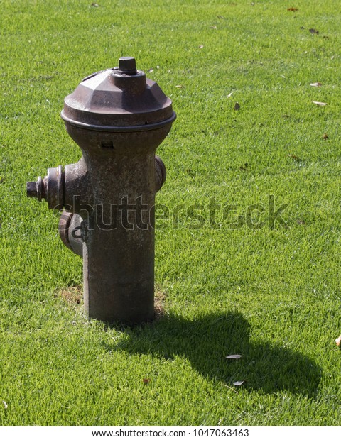 Silver Fire Hydrant Casting Dark Shadow Stock Photo 1047063463 ...