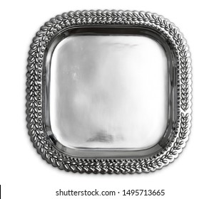 Silver Square Serving Tray On White Stock Photo 1495713665 | Shutterstock