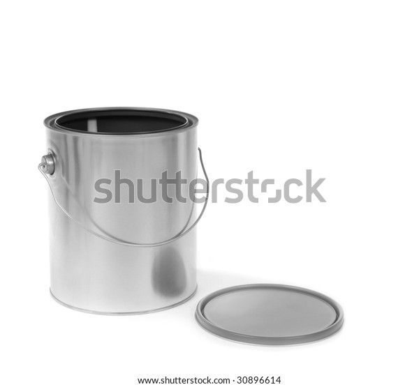 Silver Tin Paint Can Opened On Stock Photo 30896614 | Shutterstock