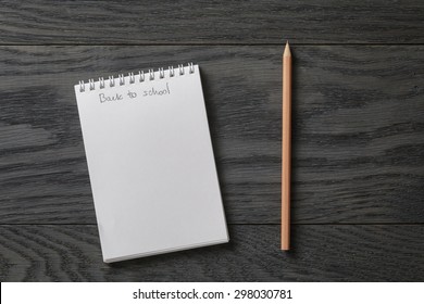 Simple Blank Notepad Phrase Back School Stock Photo 298030781 ...