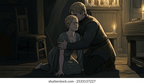 Simple Comic Book Drawing Style Depict AI-generated image 2533138597 ...