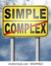 Simple Complex Easy Versus Complicated Difficult Foto de stock ...