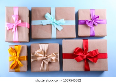 Simple Composition Multiple Presents Wrapped Hand Stock Photo ...