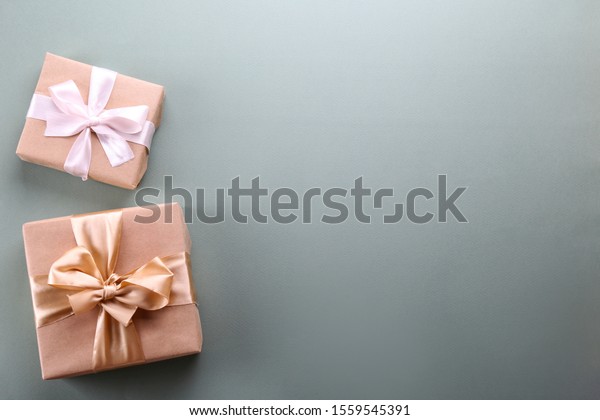 Simple Composition Multiple Presents Wrapped Hand Stock Photo ...