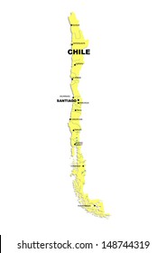 Simple Map Chile Stock Photo (Edit Now) 148744319