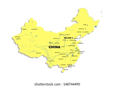 Vector Map Peoples Republic China Flat: เวกเตอร์สต็อก (ปลอดค่าลิขสิทธิ์ ...