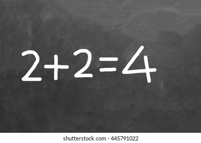 Simple Mathematical Equation Two Plus Two Stock Photo 351688487 ...