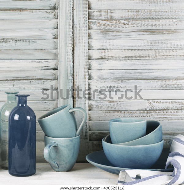 Simple Rustic Kitchen Still Life Handmade Stock Photo 490523116 ...