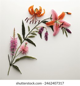 Simple Small Indigenous Beadwork Orange Tiger AI-generated image ...