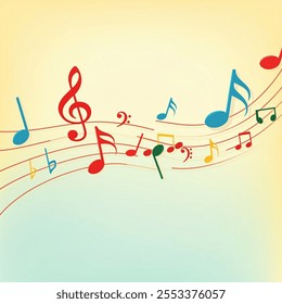 White Colorful Music Notes Form That AI-generated image 2541392927 ...