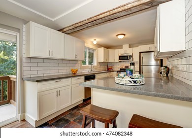 Simple Yet Practical Kitchen Interior White Stock Photo 474082348 ...