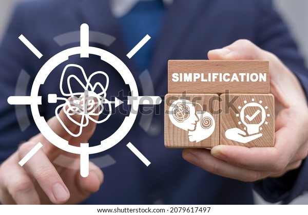 Simplification Problem Solving Business Concept Settle Stock Photo ...