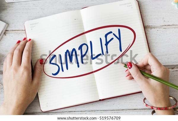 Simplify Simpleness Easy Facilitate Clarify Concept Stock Photo (Edit ...