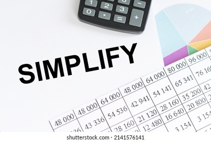 Simplify Text On Notepad Next Calculator Stock Photo 2141576141 ...