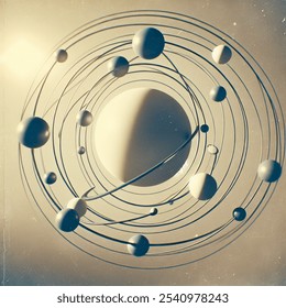 Simplistic System Spheres Orbiting Each Other AI-generated image ...