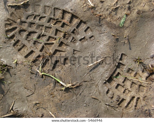 Single Boot Print On Mud Stock Photo 5466946 | Shutterstock