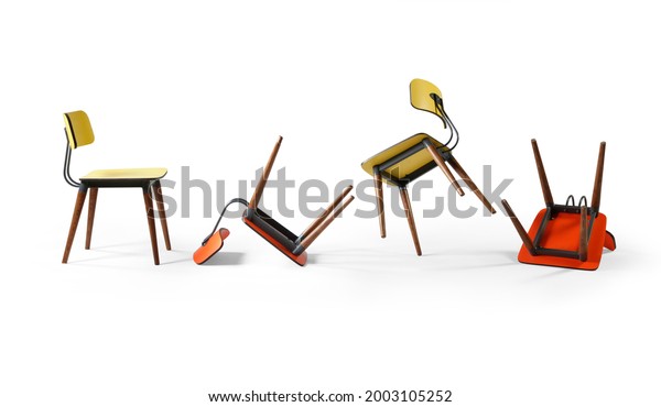Single Chair Different Angles On White Stock Photo (Edit Now) 2003105252