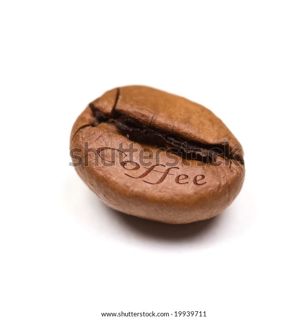 Single Coffee Bean Isolated On White Stock Photo (Edit Now) 19939711 Single Coffee Bean Isolated On White Stock Photo (Edit Now) 19939711