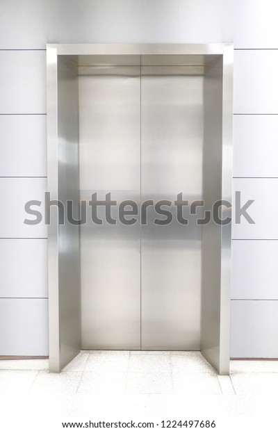 Single Elevator Door Empty Modern Elevator Stock Photo 1224497686 ...