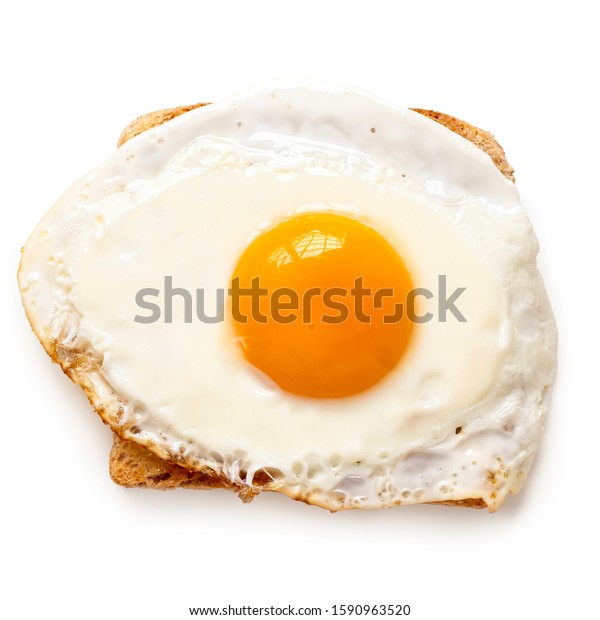 Single Fried Egg Crispy Edges On Stock Photo 1590963520 | Shutterstock