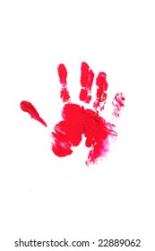 Handprint Heart Watercolor Acrylic Kids Handprints Stock Vector ...