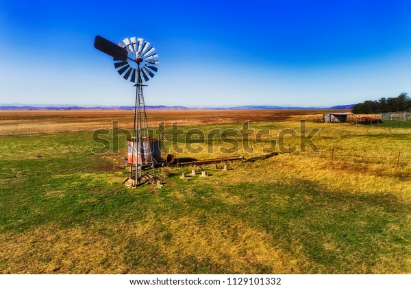 Single Historic Self Winding Wind Mill Stock Photo 1129101332 ...