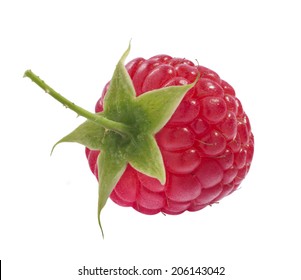Single Isolated Raspberry Top View On Stock Photo 206143042 | Shutterstock