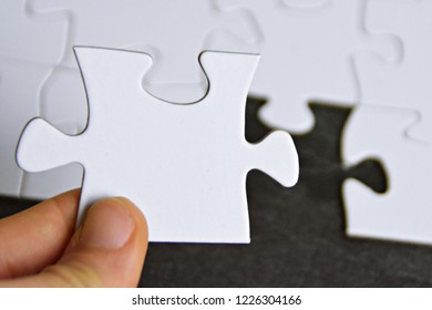 Single Piece Missing Complete Puzzle This Stock Photo 1226304166 ...
