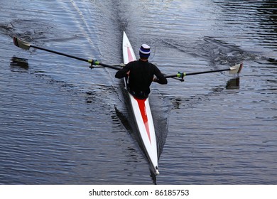 Single Rower Practices His Rowing On Stock Photo 86185753 | Shutterstock