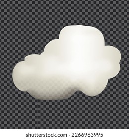Realistic White Cloud Isolated On Transparent AI-generated image ...