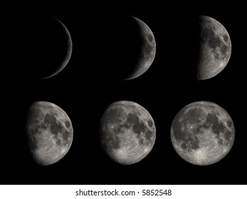 Moon Moon Phases Stock Photo (Edit Now) 203182072