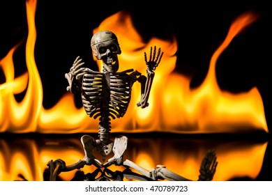 Skeleton Fire Background Stock Photo 470789723 | Shutterstock