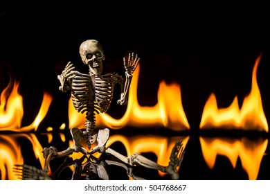 Skeleton Fire Background Stock Photo 504768667 | Shutterstock