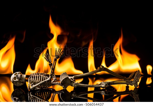 Skeleton Fire Background Stock Photo 506054437 | Shutterstock