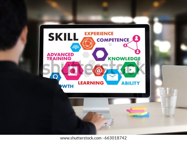 Skill Professionals Working Technology Communication Stock Photo ...