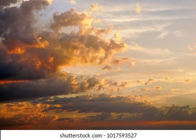 Sky After Sunset Dramatic Cloud Background Stock Photo 1017593527 ...