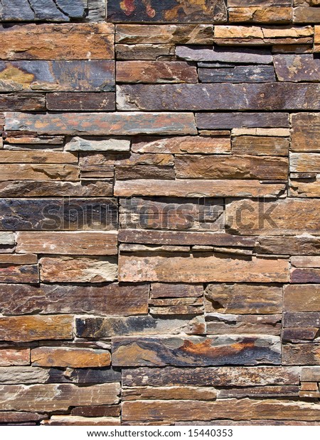 Slate Stone Wall Background Texture Stock Photo (Edit Now) 15440353