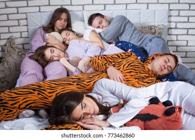 Sleeping Group Young People Stock Photo (Edit Now) 1261492519