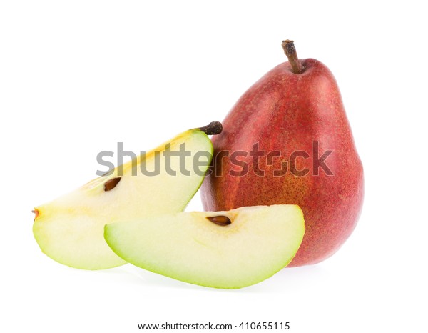 Slice Pears Isolated On White Background Stock Photo 410655115 ...