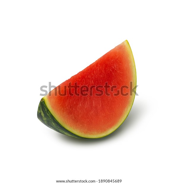 Slice Seedless Watermelon Isolated On White Stock Photo 1890845689 ...
