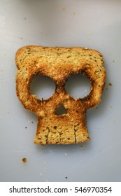 Slice Toasted Bread Skulls Shape On Stock Photo 1744181354 | Shutterstock
