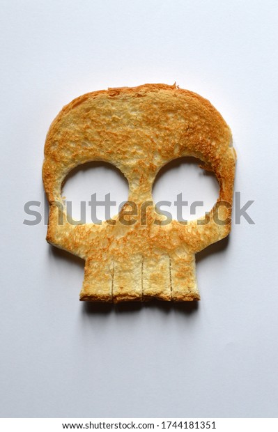 Slice Toasted Bread Skulls Shape On Stock Photo 1744181351 | Shutterstock