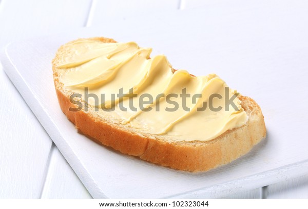 Slice White Bread Butter Stock Photo (Edit Now) 102323044
