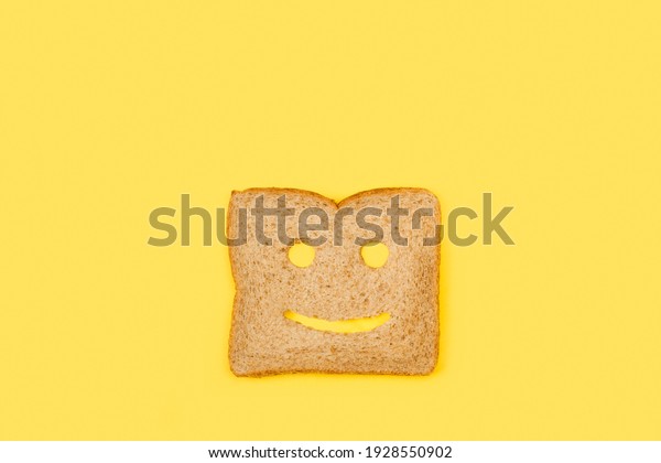 Slice Wholemeal Bread Face Shape On Stock Photo 1928550902 | Shutterstock
