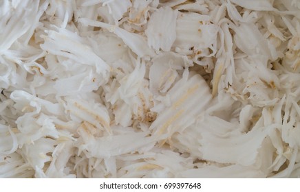 Slice Young Coconut Meat Texture Background Stock Photo 699397648 ...